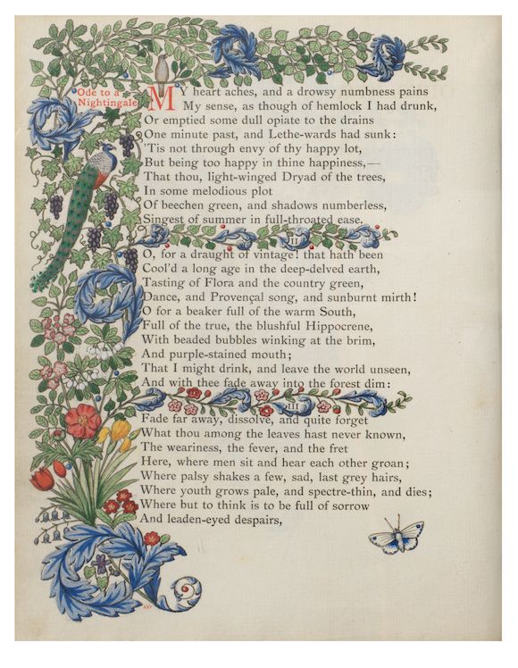 Bonhams : KEATS - ILLUMINATED BY ALLAN F. VIGERS [KEATS (JOHN) Odes ...
