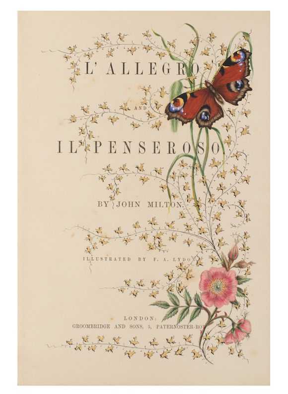 Bonhams : MILTON (JOHN) L'Allegro and Il Penseroso, Illustrated by F.A ...