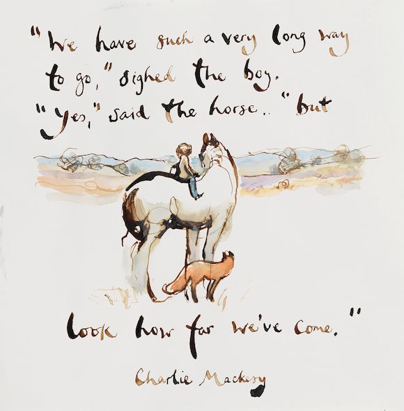 Bonhams : Charlie Mackesy (British, born 1962) Look How Far We've Come ...