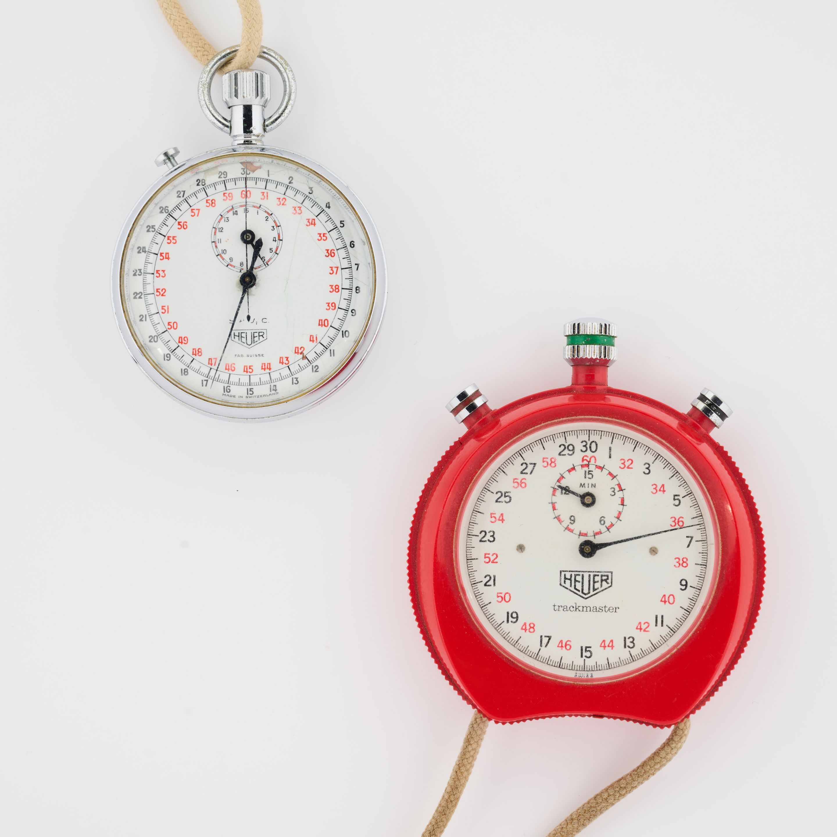 Bonhams Cars : HEUER - SAVIC & TRACKMASTER, TWO CHRONOGRAPH/STOPWATCHES ...