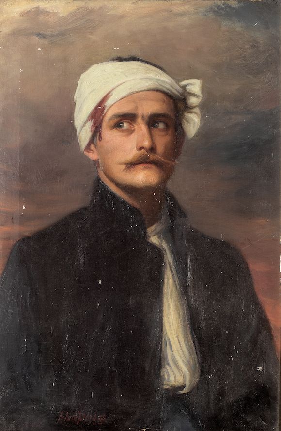 Bonhams : Emma Irlam Briggs (British, 1867-1951) Portrait of a soldier ...