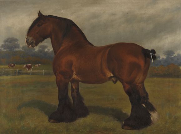 Bonhams : Frank Babbage (British, 1858-1916) The prize shire horse ...