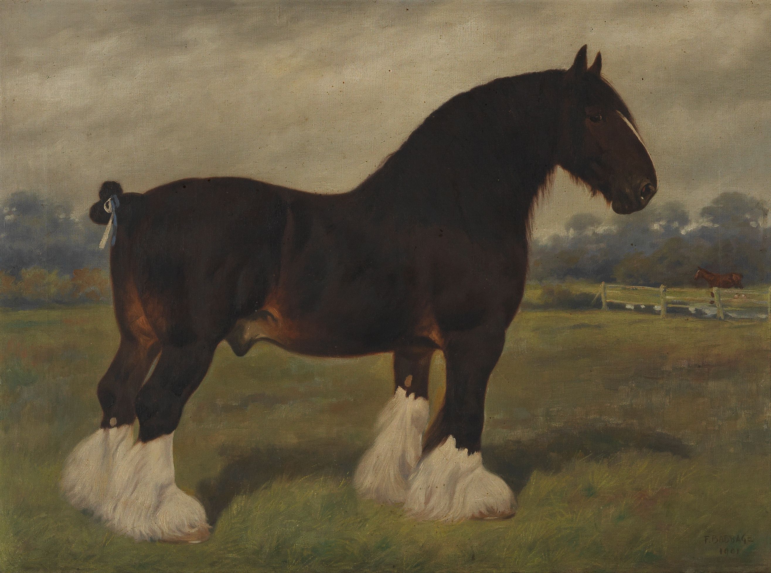 Bonhams : Frank Babbage (British, 1858-1916) The prize shire horse ...