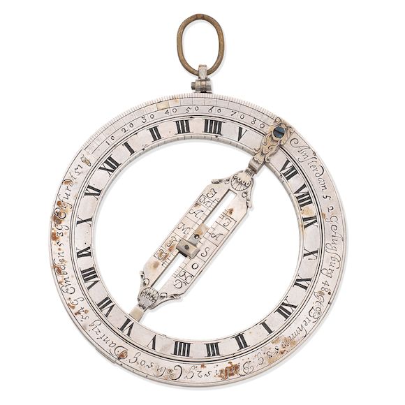 Bonhams : A silver universal equinoctial ring dial, German, circa 1700,