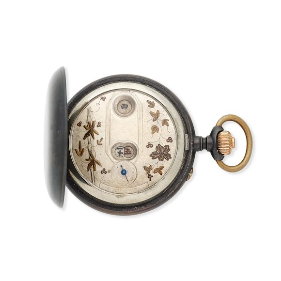 Bonhams : Cortebert. A gun metal keyless wind full hunter jump hour ...