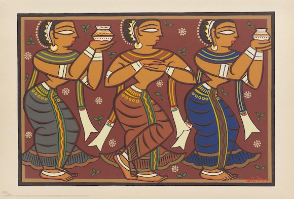 Bonhams : Jamini Roy (Indian, 1887-1972) Untitled(Gopini)