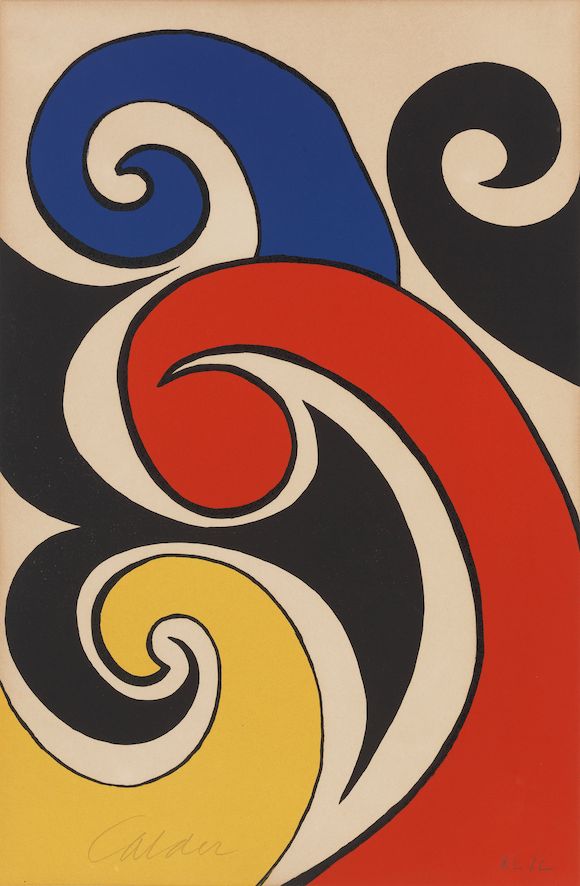 Bonhams : Alexander Calder (American, 1898-1976) Les Vagues Lithograph ...