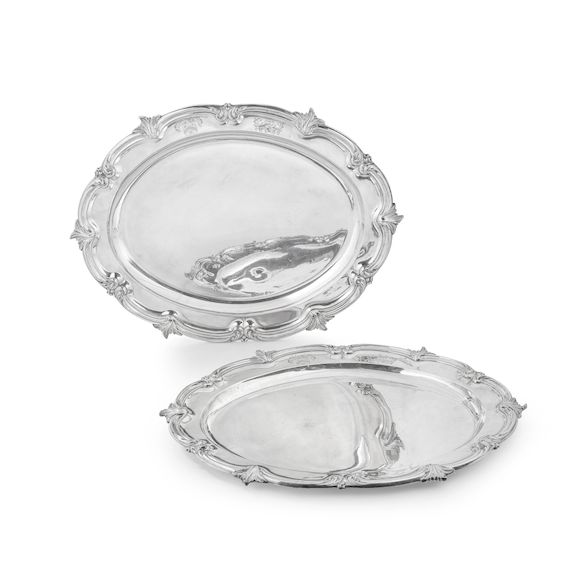 Bonhams : A pair of William IV silver platters Edward, Edward junior ...