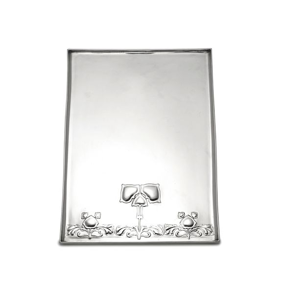 Bonhams : An Arts and Crafts silver 'Cymric' tray probably designed by ...
