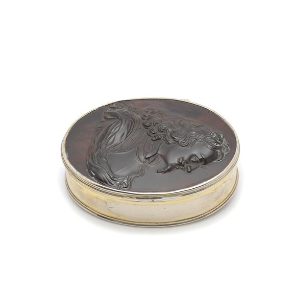 Bonhams : An early 18th century silver-mounted pressed tortoiseshell ...