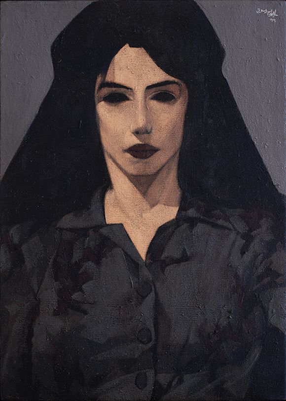 Bonhams : Ibrahim El Dessouki (Egypt, born 1969 ) Portrait of Hend Adnan
