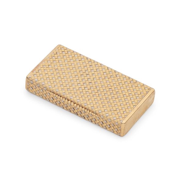 Bonhams : A French yellow and white gold cigarette case rim engraved ...