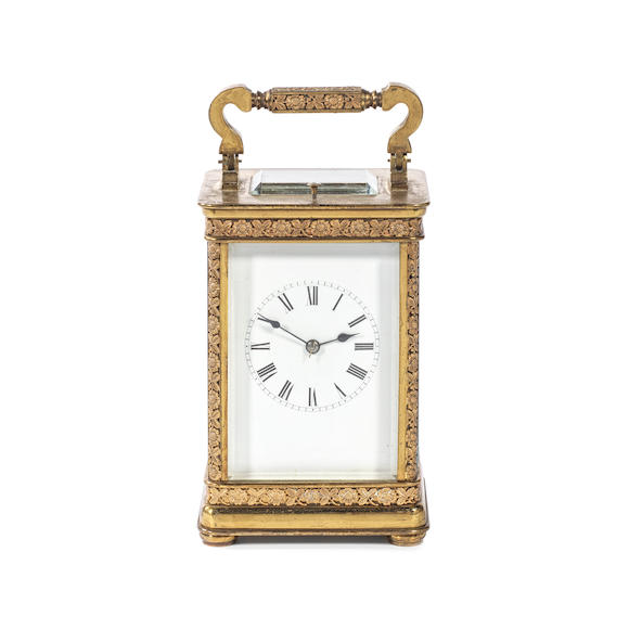 Bonhams An Early 20th Century French Gilt Brass Carriage Clock With