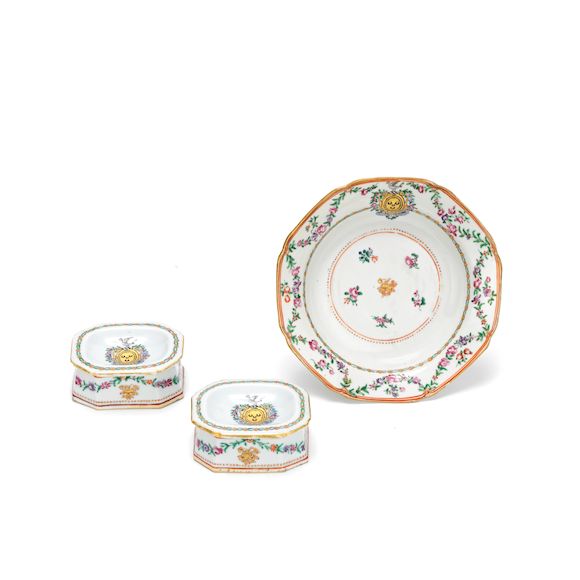 Bonhams : A pair of late 18th century Chinese export porcelain Famille ...