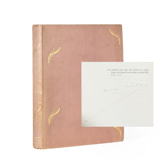 Bonhams : WILDE (OSCAR) An Ideal Husband, NUMBER 44 OF 100 LARGE PAPER ...