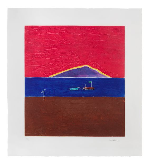 Bonhams : Craigie Aitchison (1926-2009) Holy Island, 2001 (Printed by ...