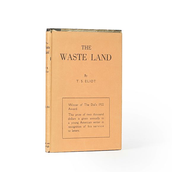 Bonhams : ELIOT (T.S.) The Waste Land, FIRST EDITION IN BOOK FORM ...