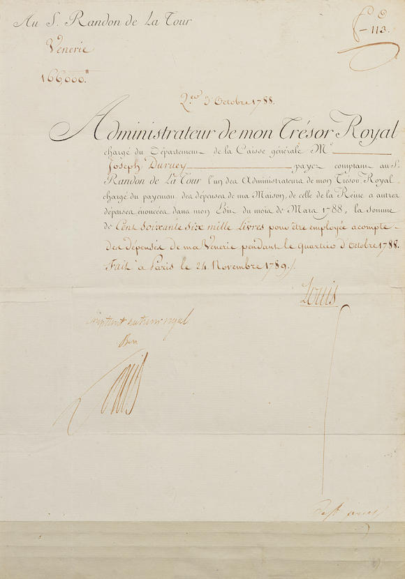 Bonhams French Revolution Louis Xvi Document Signed And Subscribed