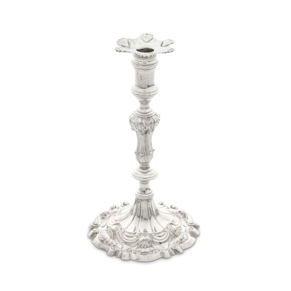 Bonhams : A George III cast silver taperstick / small candlestick ...