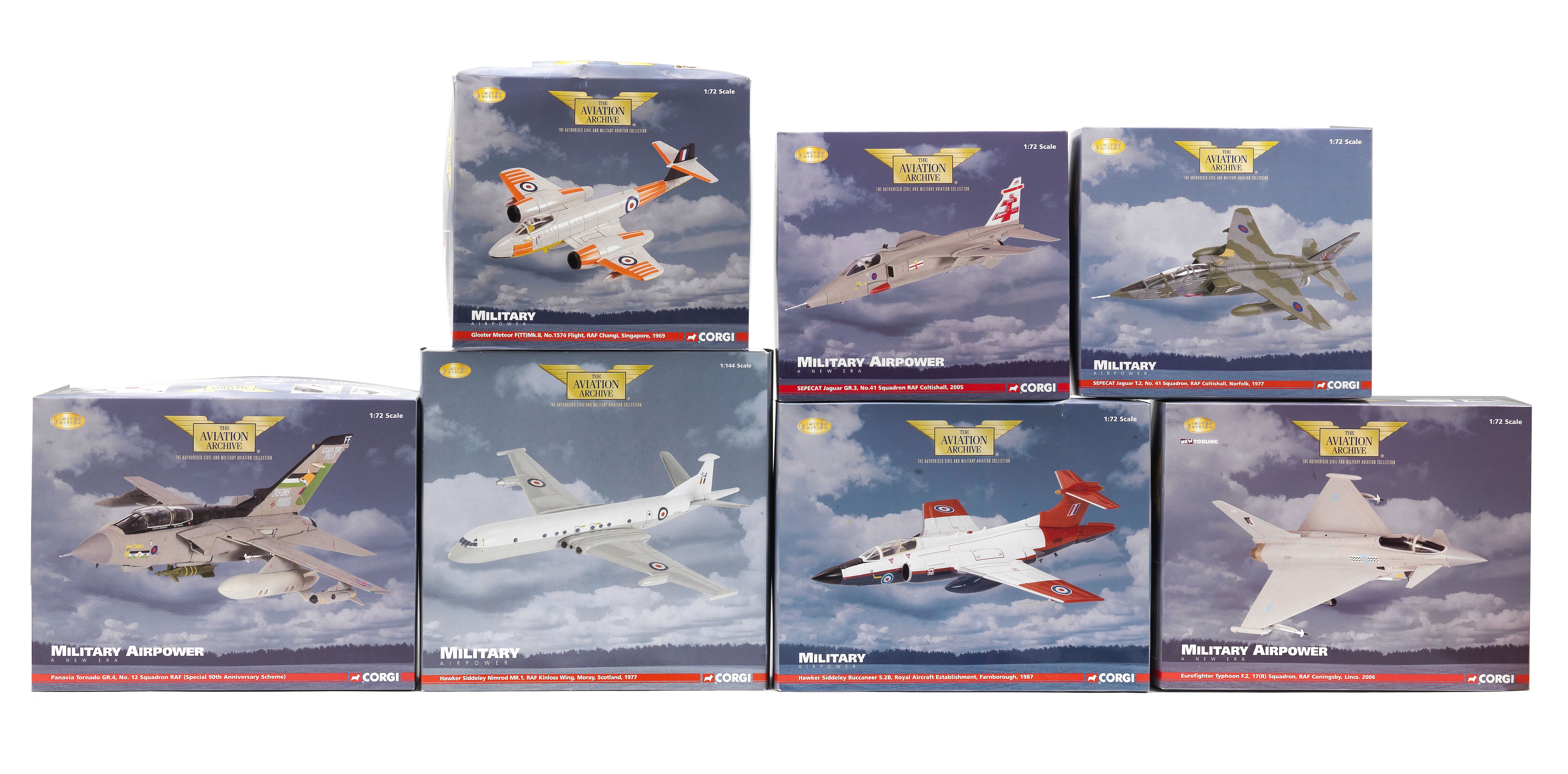 Bonhams Cars : Seven boxed limited edition die-cast scale models of jet ...