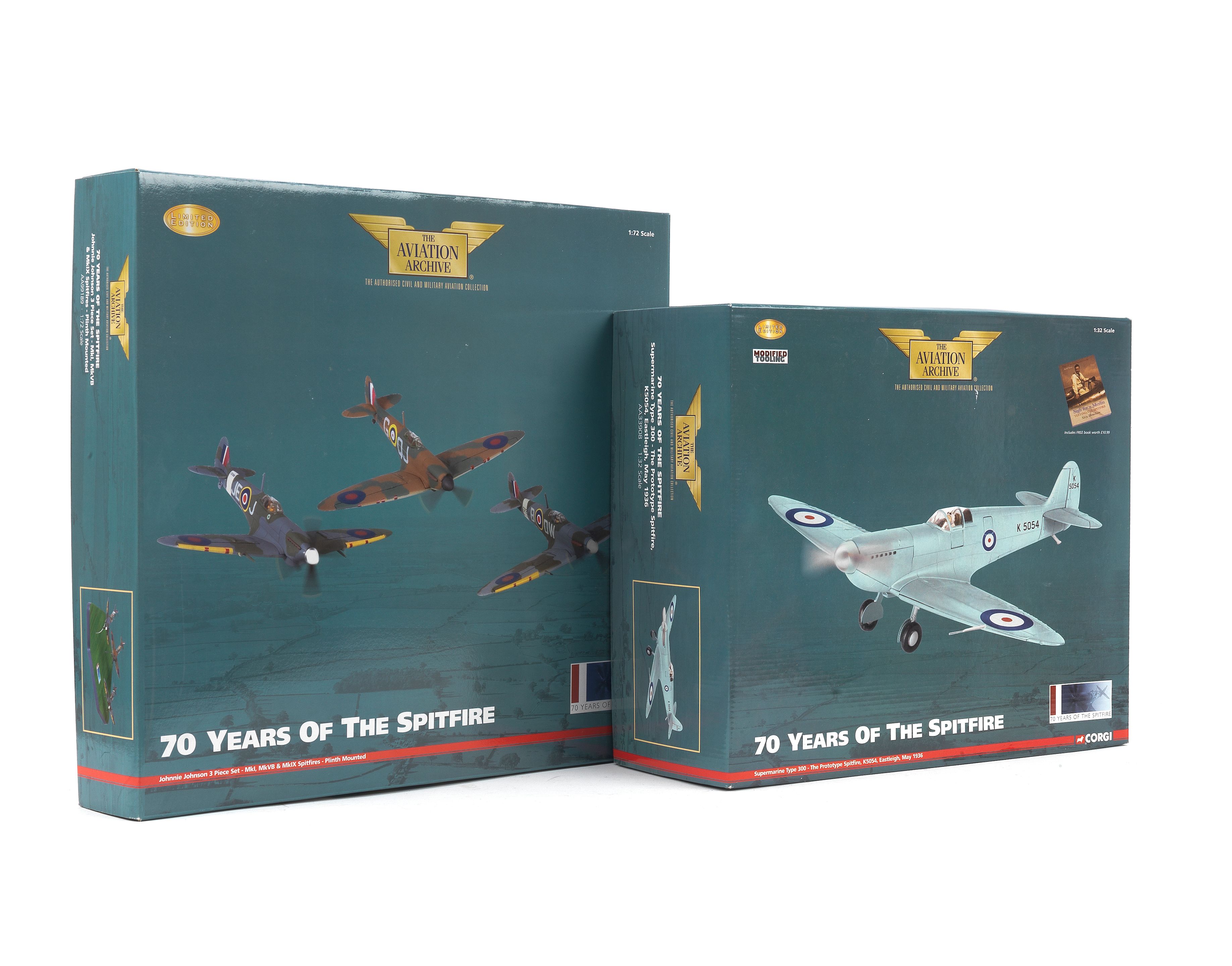 Bonhams Cars : Two boxed limited edition die-cast Supermarine Spitfire ...