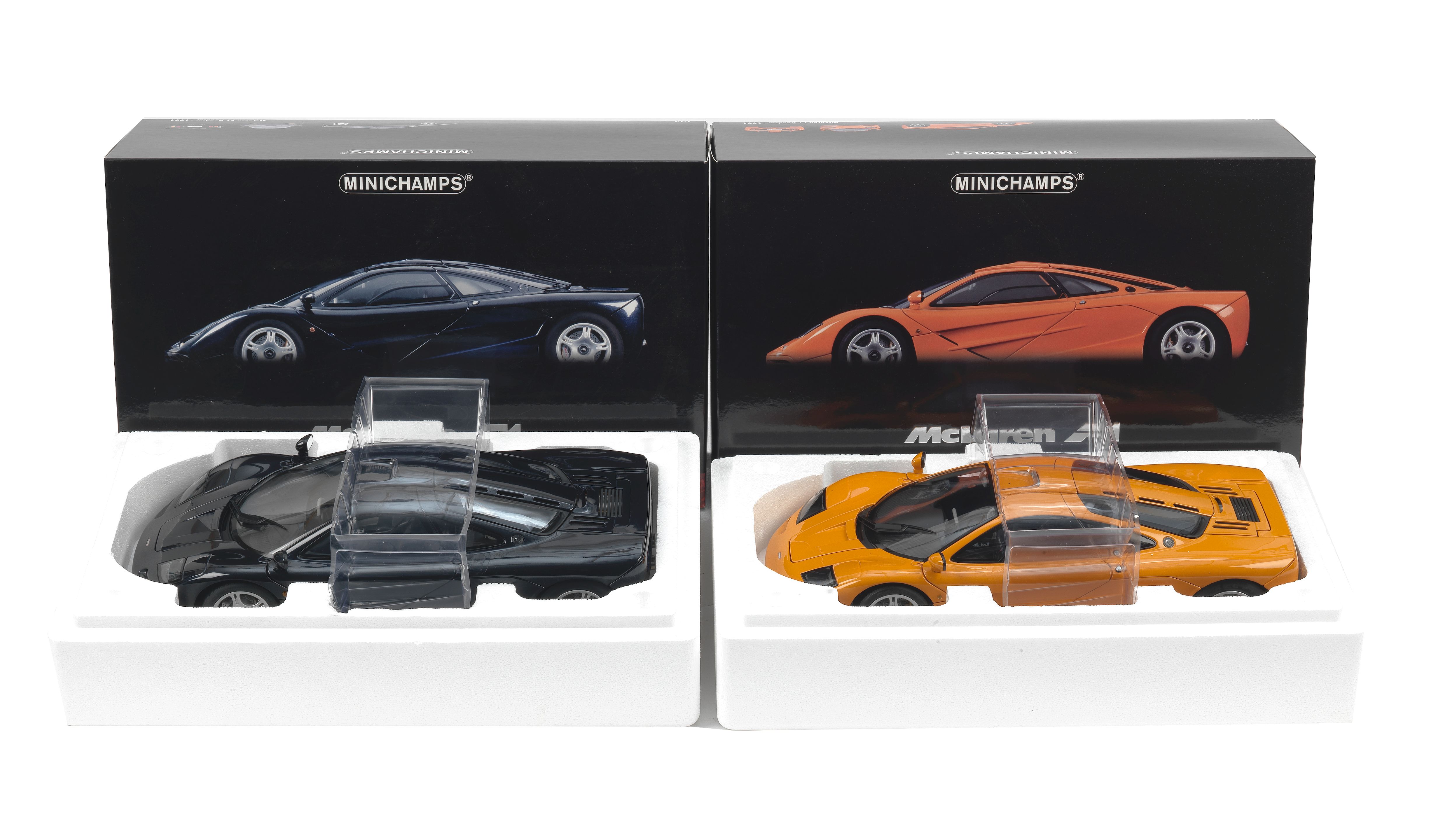Bonhams Cars : Two boxed 1:12 scale die-cast models of 1995 McLaren F1 ...