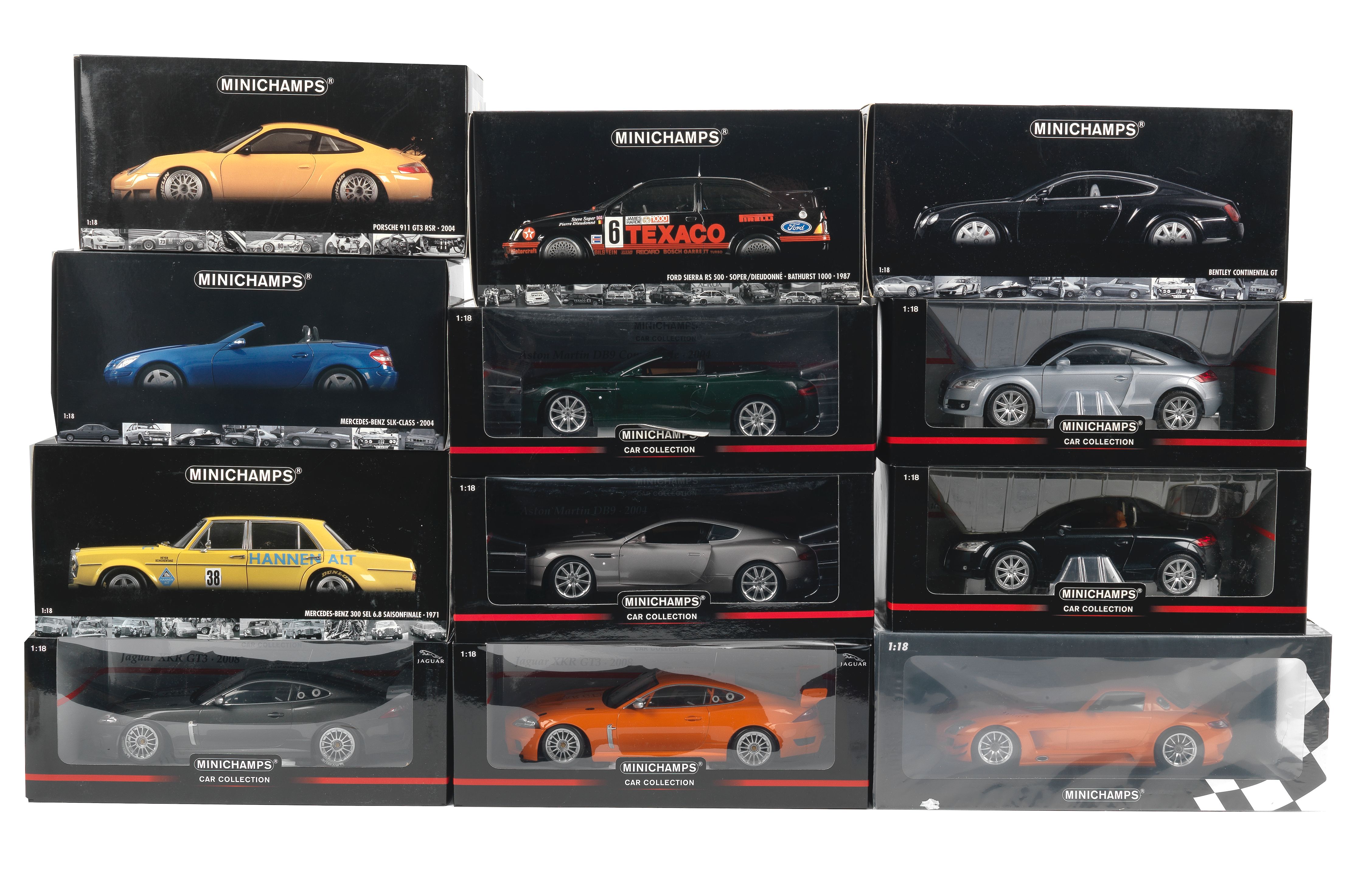 Bonhams Cars : Twelve boxed 1:18 scale models of various cars by ...