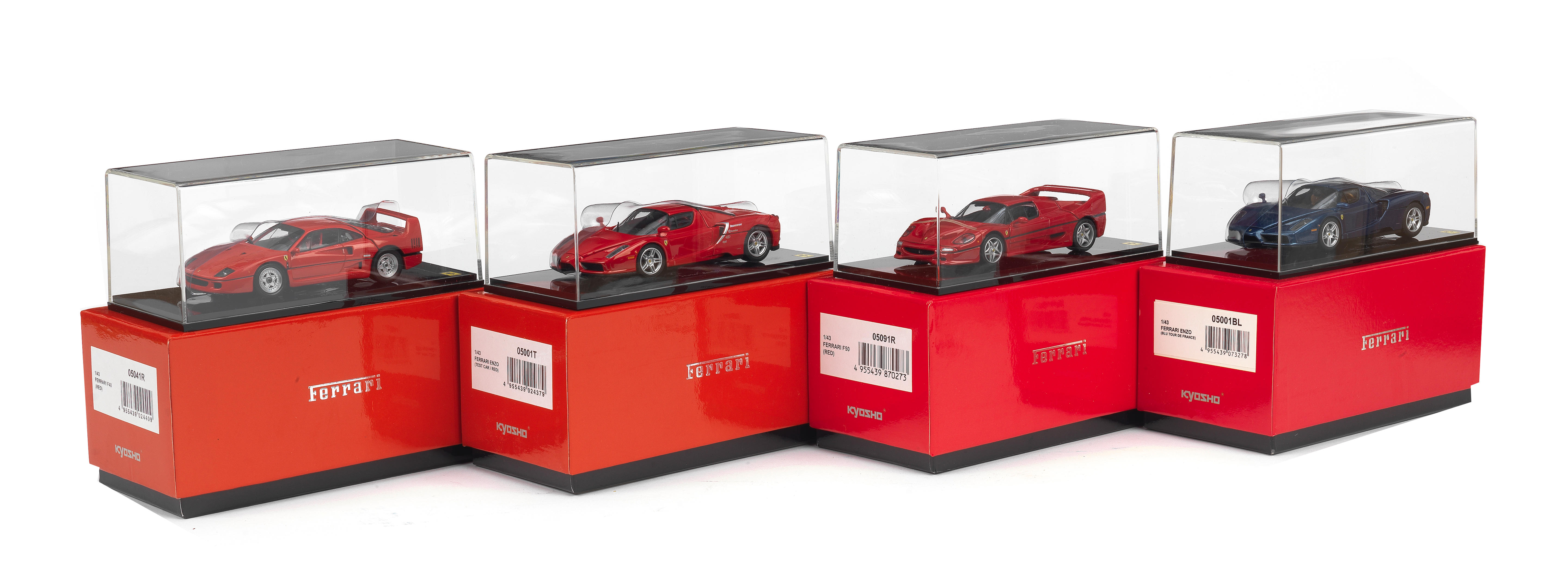 Bonhams Cars Four Boxed 143 Scale Die Cast Models Of Ferrari Sports