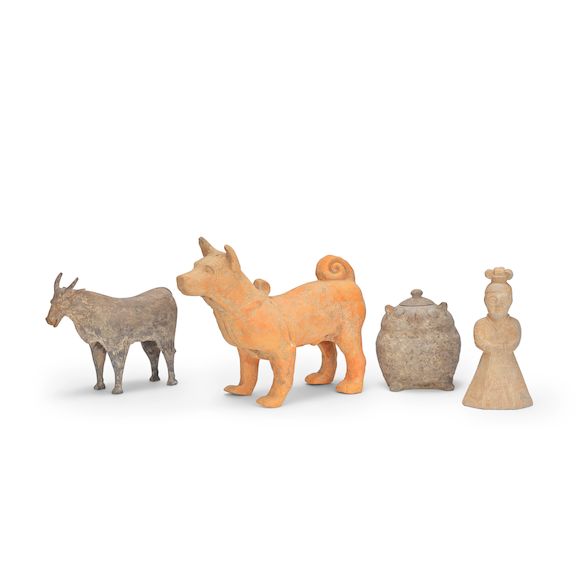 Bonhams : A POTTERY ZOOMORPHIC 'OWL' JAR AND COVER, A LARGE POTTERY ...