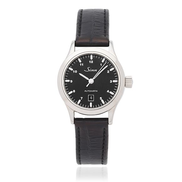 Bonhams : Sinn. A lady's stainless steel automatic calendar wristwatch ...