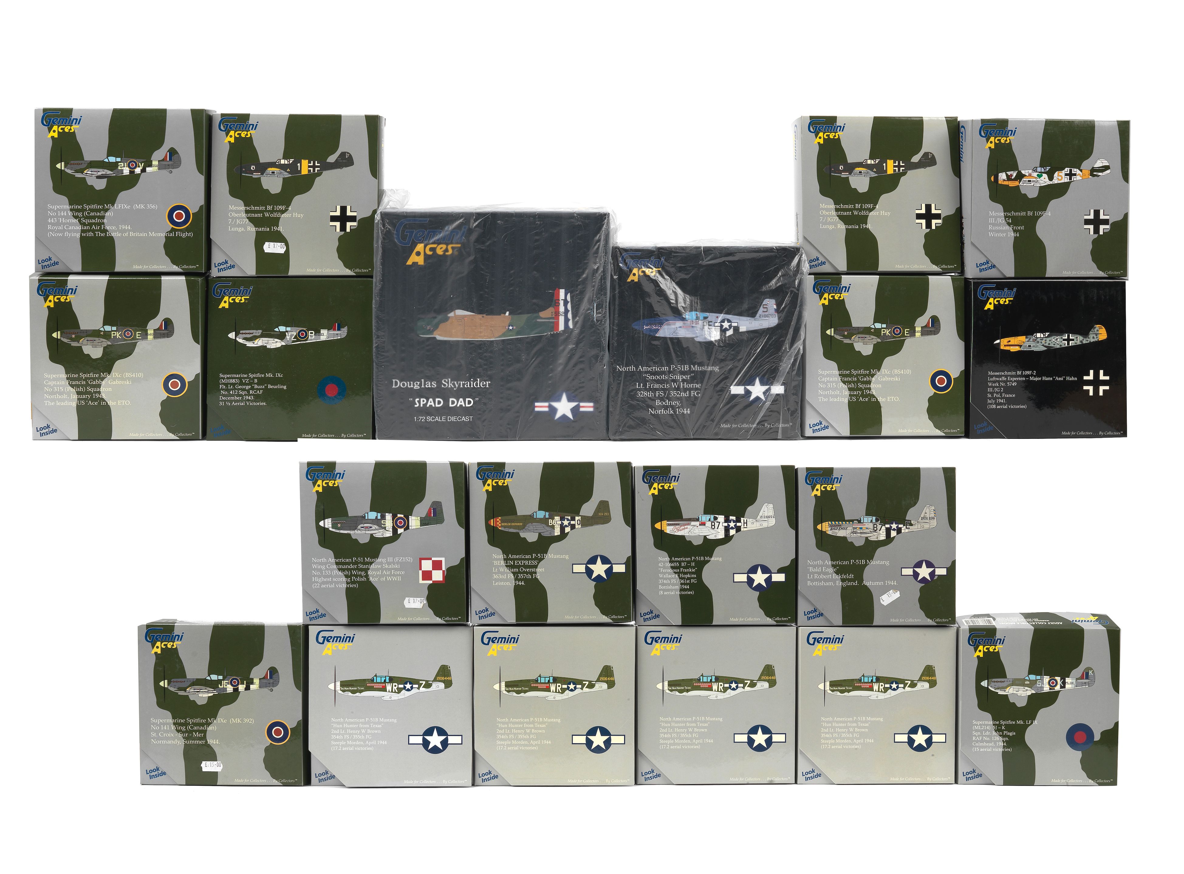 Bonhams Cars : Twenty boxed 1:72 scale die-cast WWII fighter aircraft ...