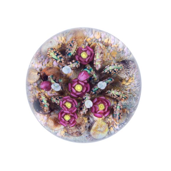 Bonhams : A Cathy Richardson prickly pear cactus botanical paperweight ...