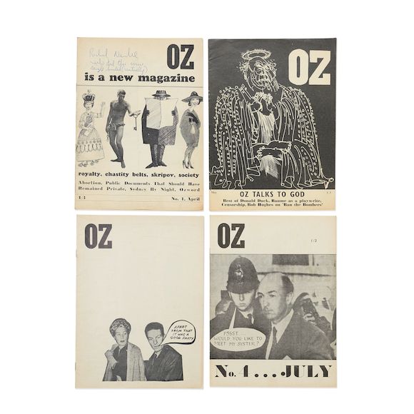 Bonhams : OZ MAGAZINE - AUSTRALIA Oz Magazine, SYDNEY EDITION, issues 1 ...