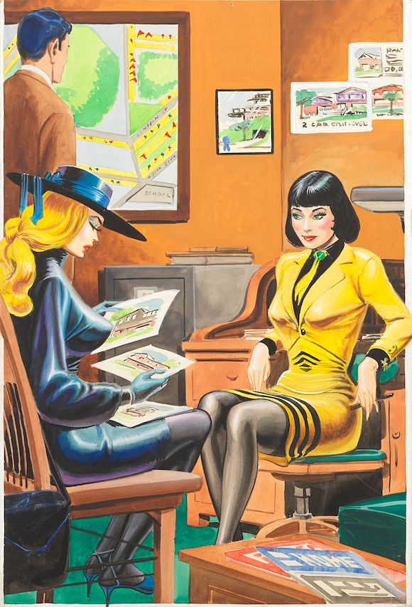 Bonhams : EROTICA STANTON (ERIC) Original cover work design for "Down ...