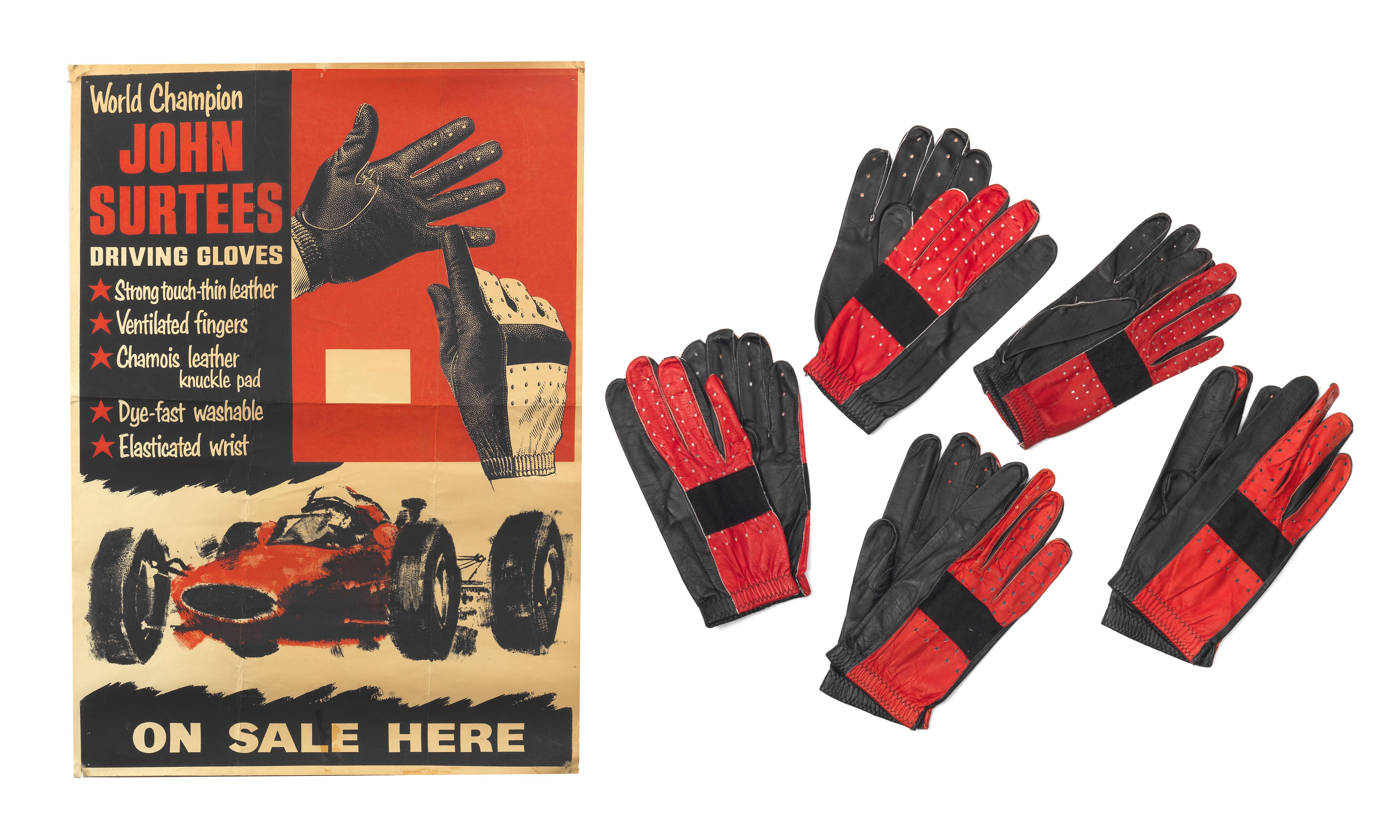 Bonhams Cars : A poster advertising "World Champion John Surtees ...