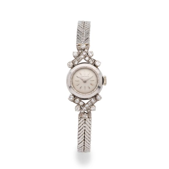 Bonhams Cornette de Saint Cyr : LONGINES: LADY'S DIAMOND COCKTAIL WATCH ...