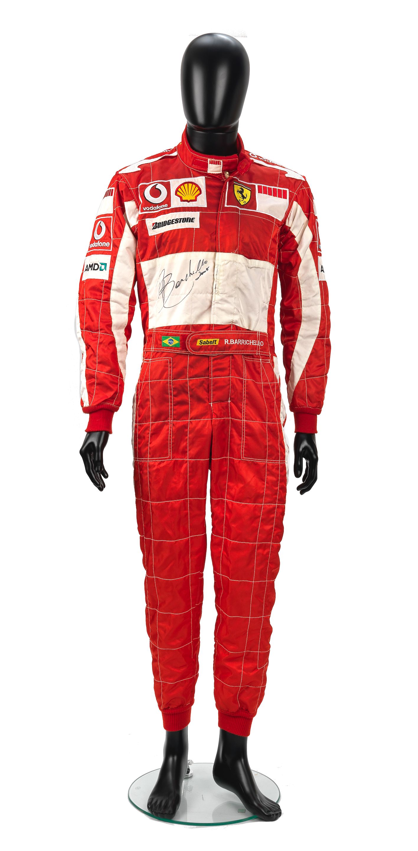 Bonhams Cars : A signed set of used Rubens Barrichello Scuderia Ferrari ...