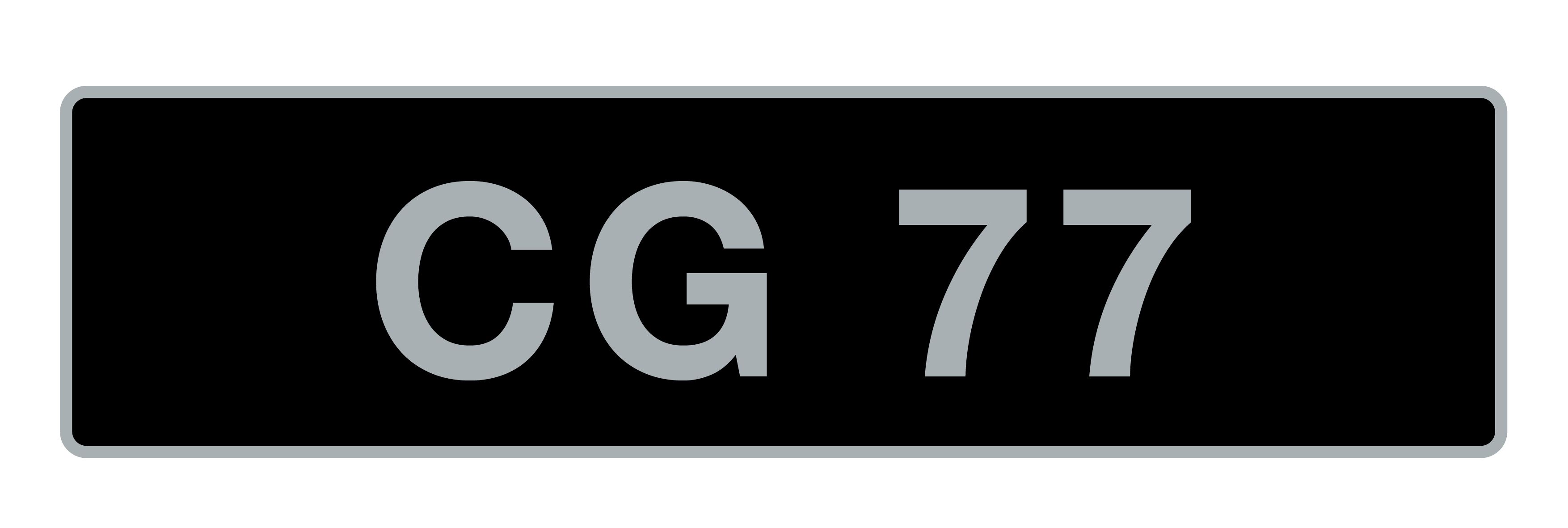 Bonhams Cars : 'CG 77' UK Vehicle Registration Number,