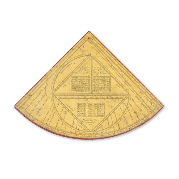 Bonhams : A Rare Henry Sutton Horary Quadrant, English, circa 1755,