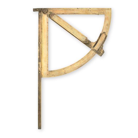 Bonhams : A large Thomas Wright double sided gunner's quadrant, English ...