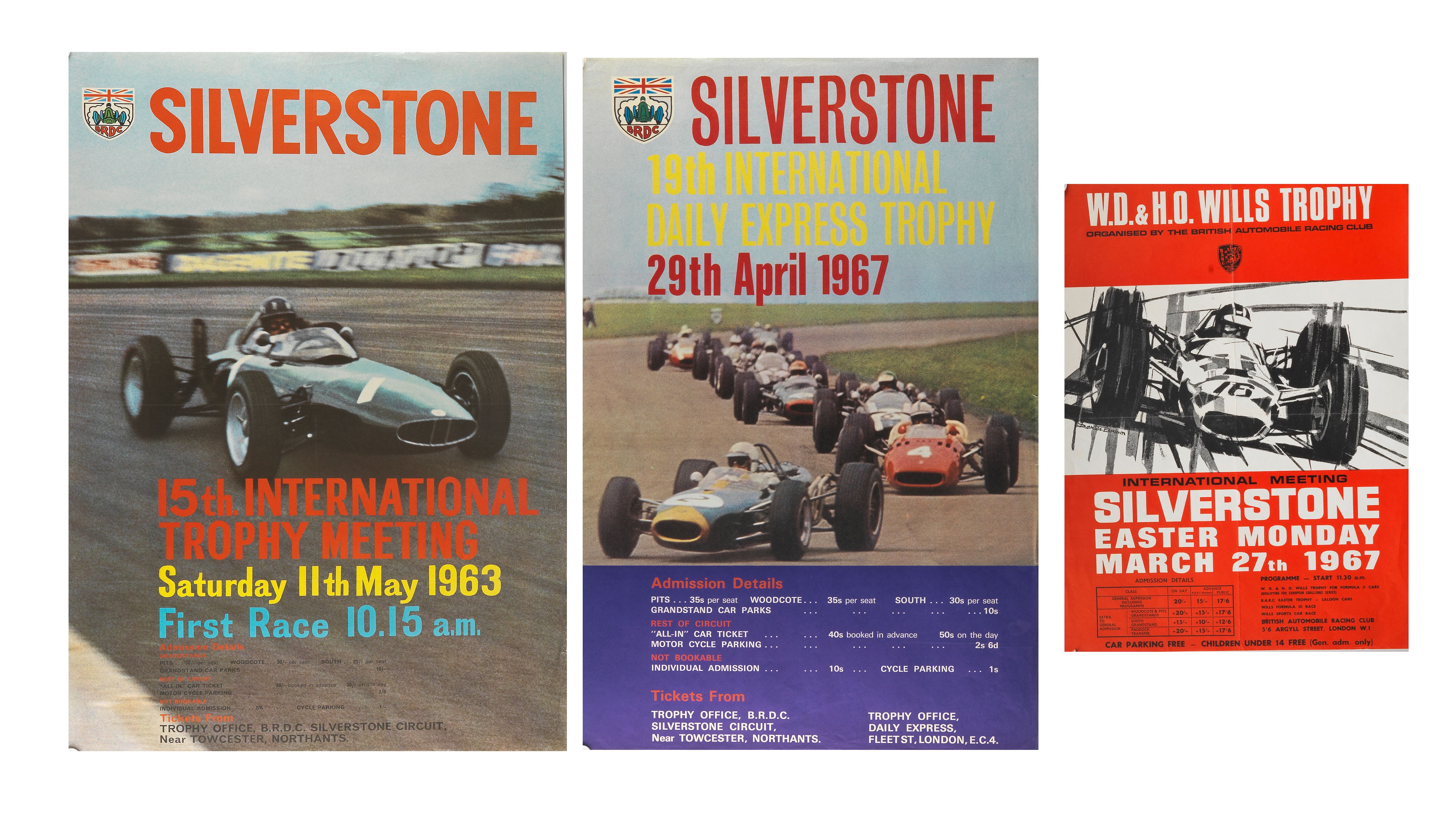 Bonhams Cars : Seven 1960s and later Silverstone race posters, ((7))