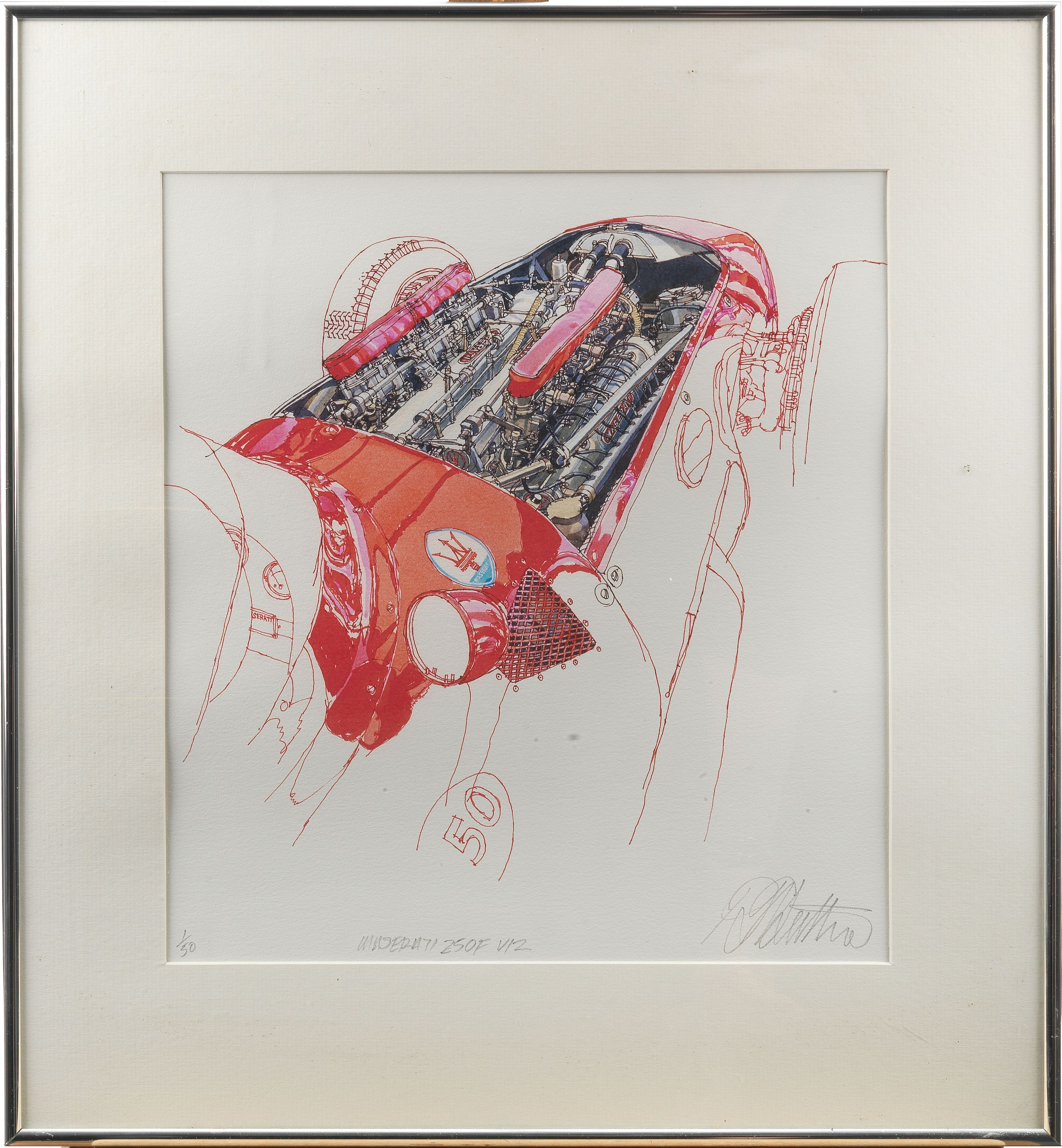 Bonhams Cars : 'Maserati 250F V12', a limited edition signed print ...