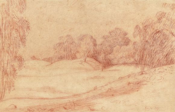 Bonhams : Roger Fry (British, 1866-1934) Wooded landscape 24.1 x 37.5 ...