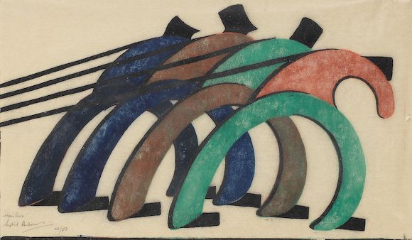 Bonhams : Sybil Andrews CPE (British/Canadian, 1898-1992) Haulers ...