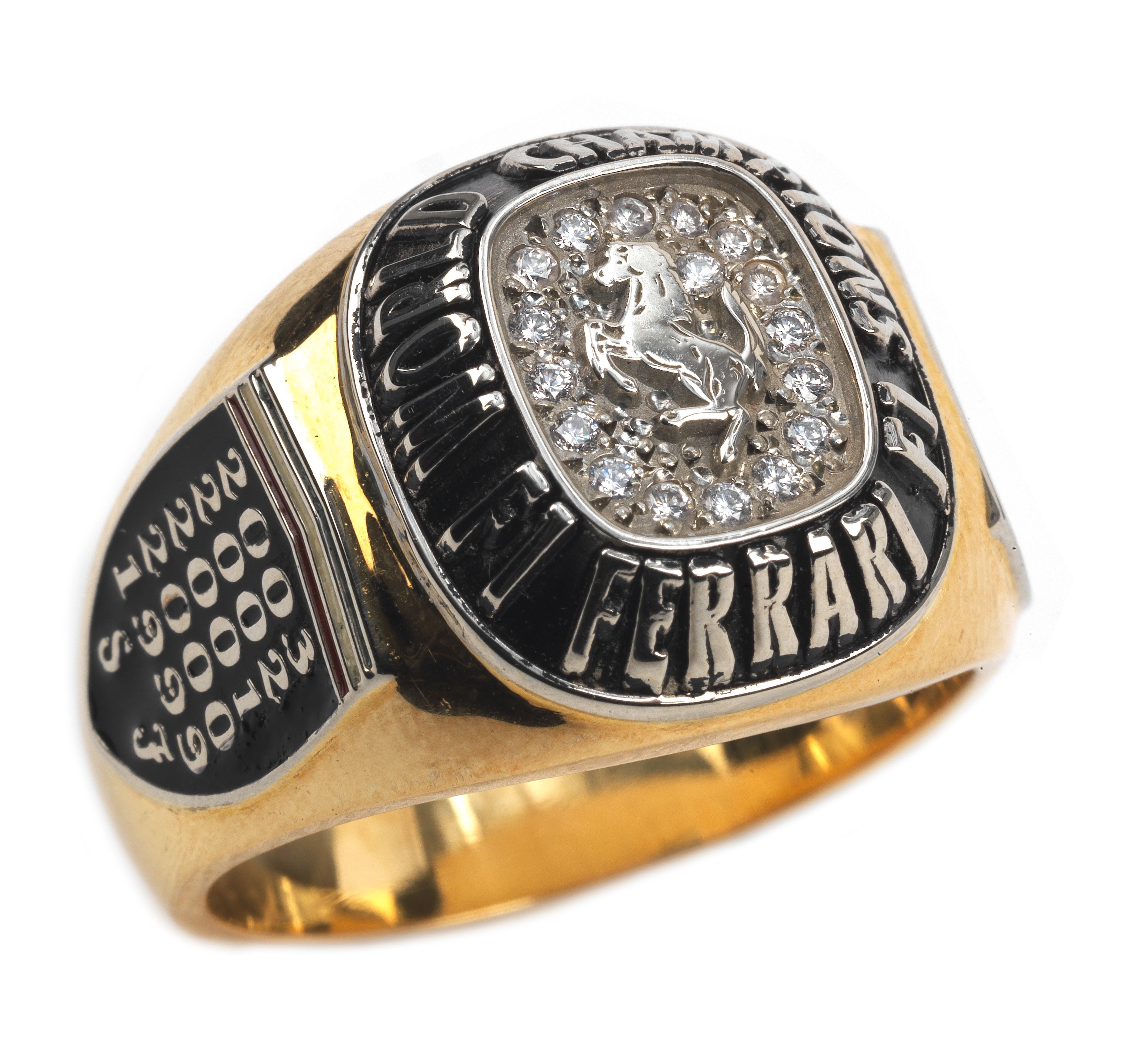 Bonhams Cars : A Ferrari Championship 18K Gold and Diamond ring ...
