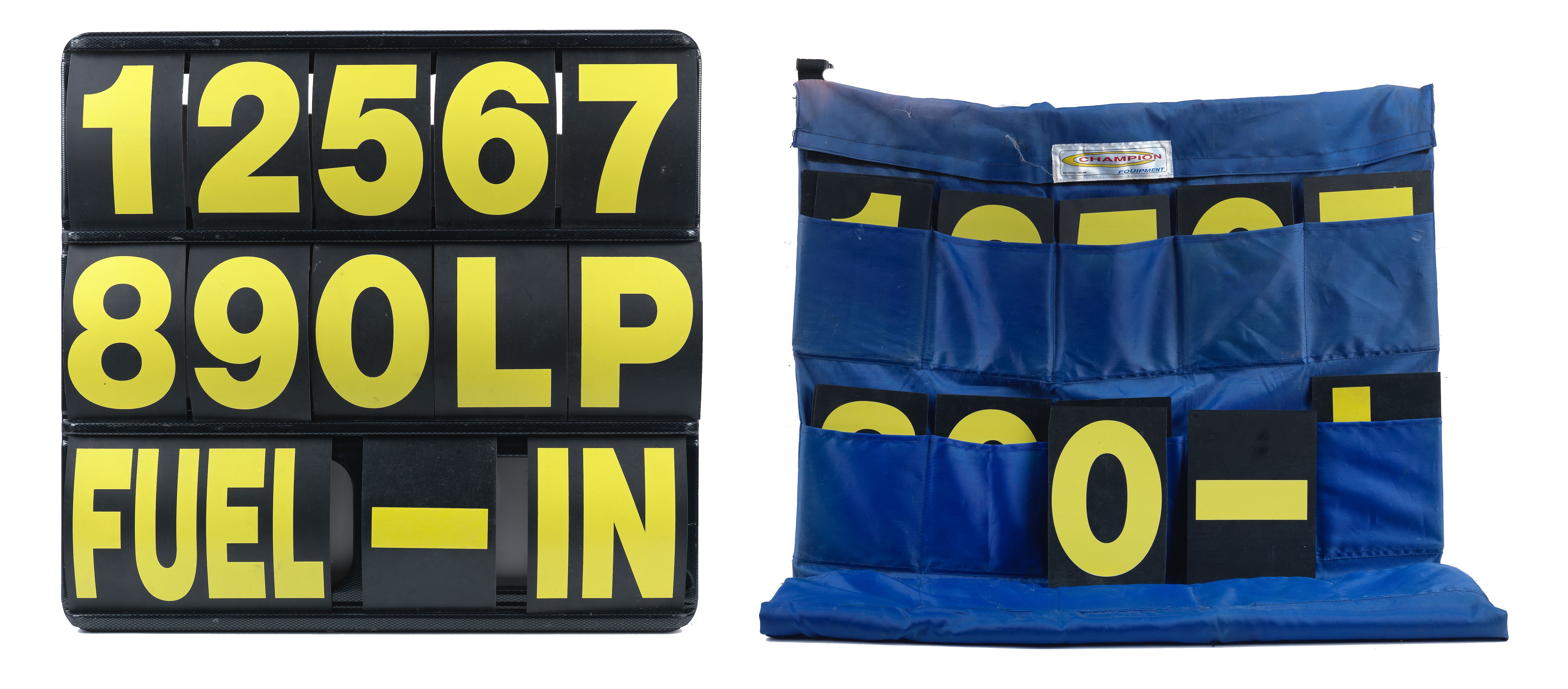 Bonhams Cars : A pit board with associated panels, ((Qty))