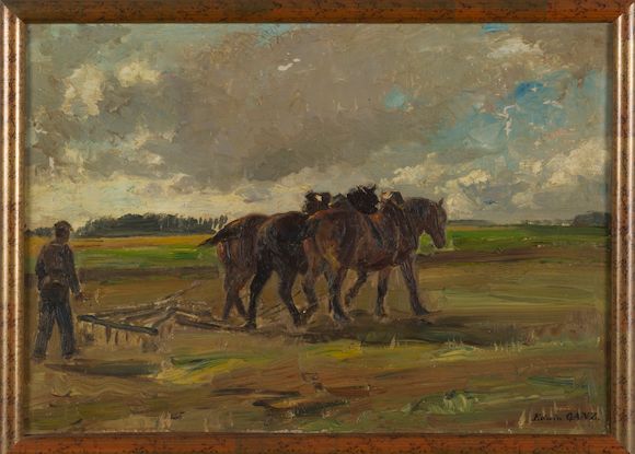 Bonhams Cornette de Saint Cyr : EDWIN GANZ (1871-1957) Travail aux champs