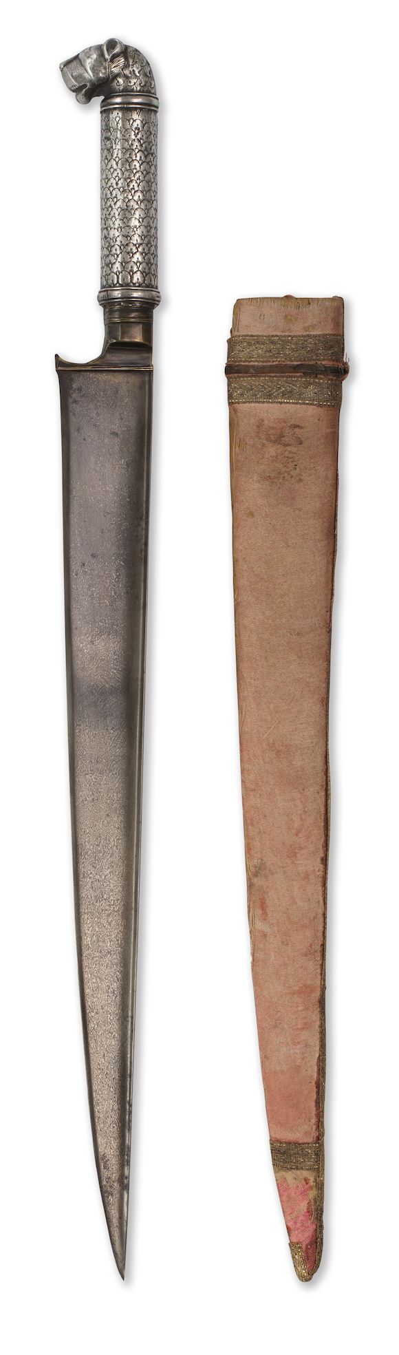 Bonhams : A silver-hilted finely watered-steel dagger (khyber) North ...