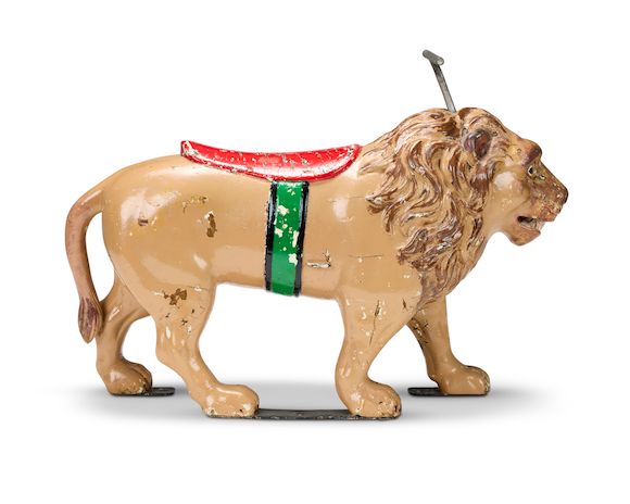 Bonhams : A rare German carved and painted juvenile platform ride ...