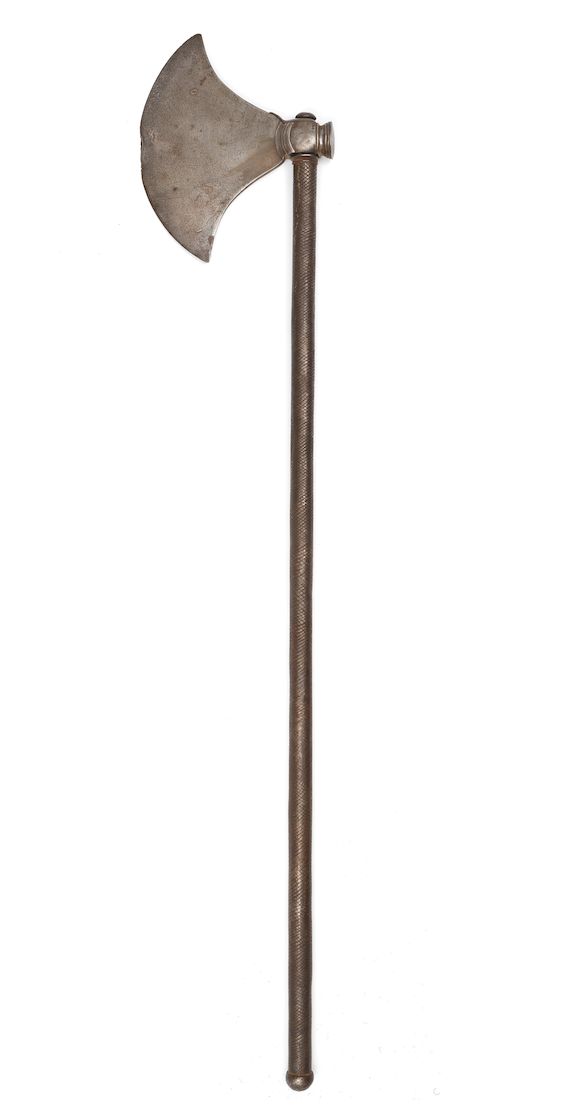 Bonhams : A saddle axe (tabarzin) bearing the name of Maharaja Jung ...